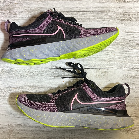 Nike | Shoes | Nike React Infinty Run Flyknit 2 Violet Dust Pink Black Cyber Running Shoes ...
